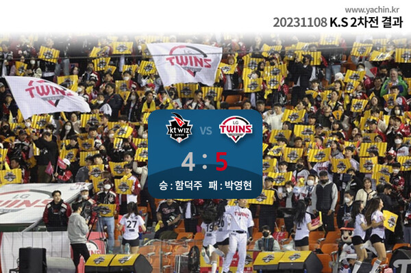 더쿠 - [KBO] 11월 8일 한국시리즈 2차전 결과